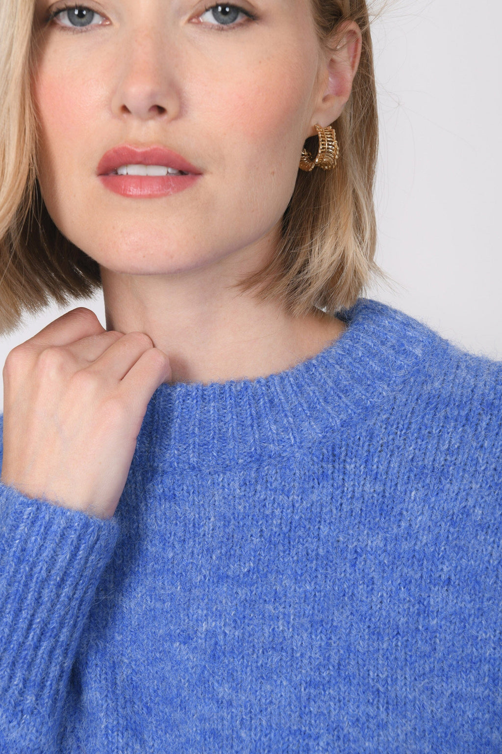 PULL COL ROND - BIANCA - BLEU – kookai